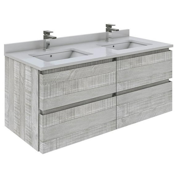 RGM Distribution Fresca Formosa 48" Wall Hung Double Sink Modern ...