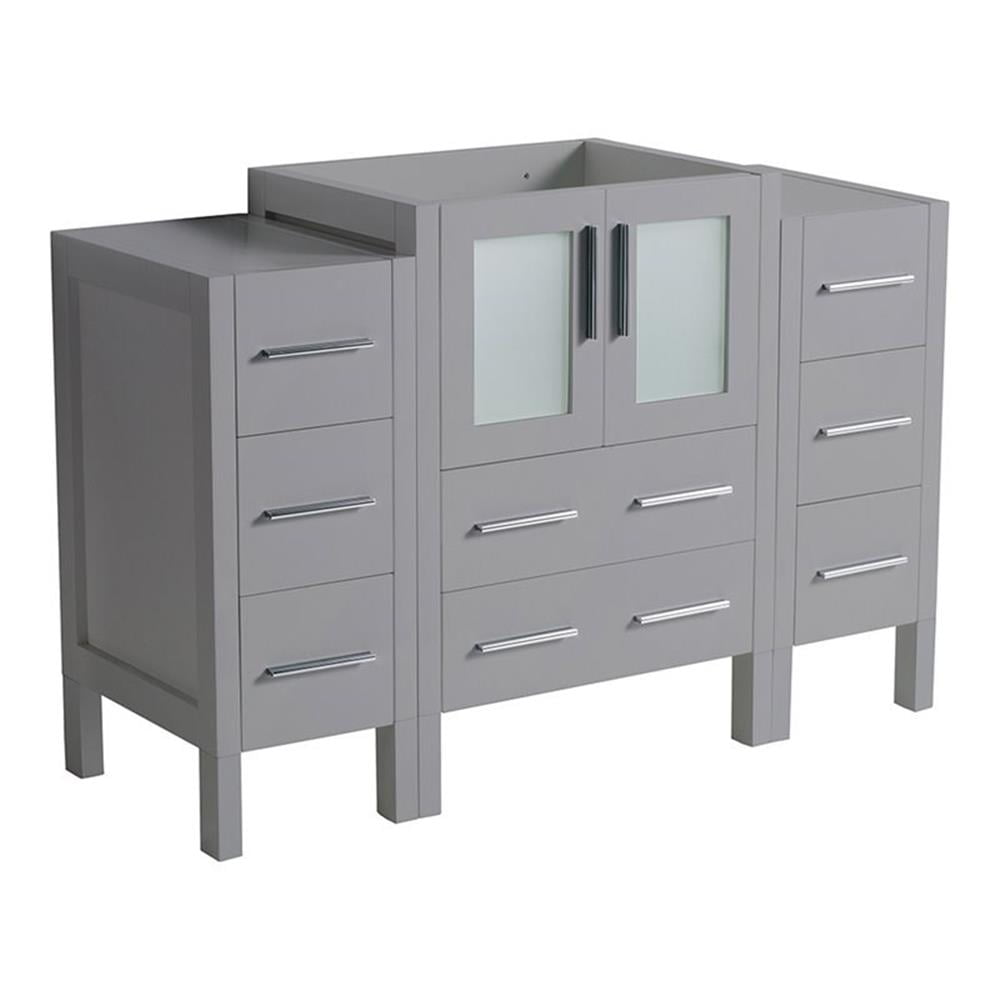 Fresca Torino 48" 8-drawer Engineered Wood Bathroom Cabinet in Gray ...
