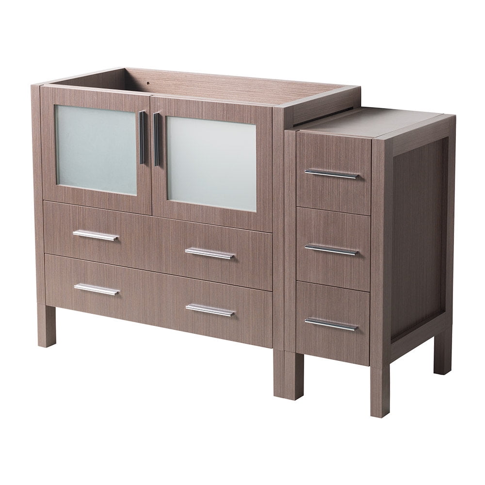 Fresca Torino 48" Modern Bathroom Base Cabinet and Hardware in Gray Oak ...