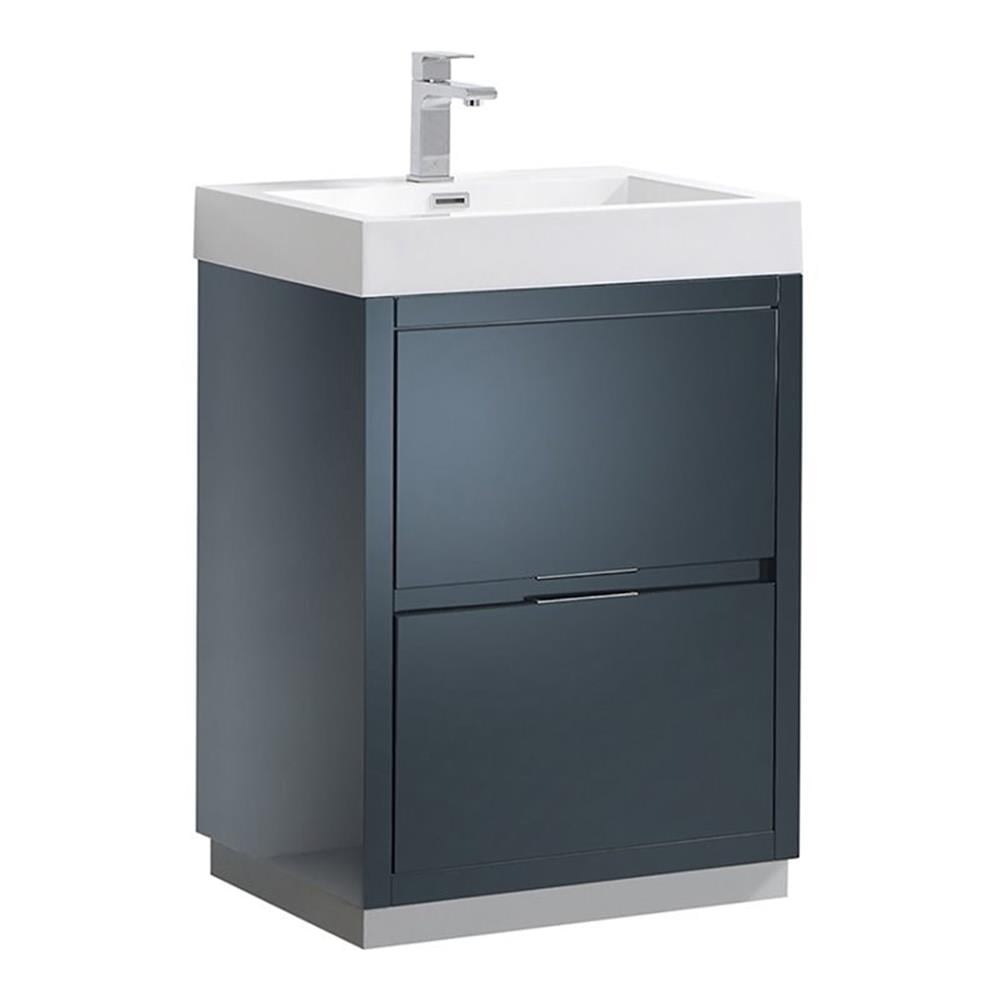 Fresca Valencia 24" Dark Slate Gray Free Standing Modern Bathroom ...