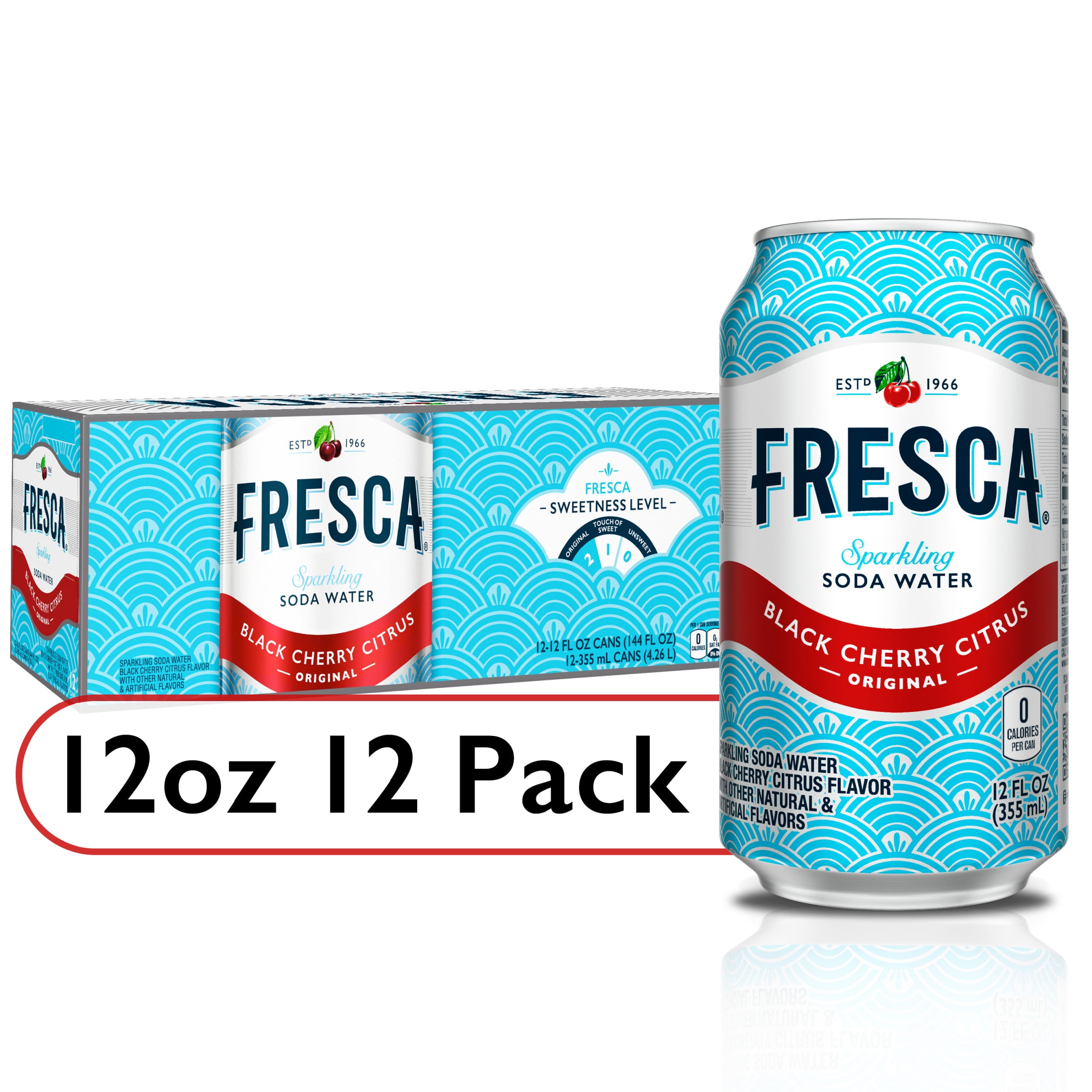 Fresca Zero Calorie Black Cherry Soda Pop, 12 fl oz, 12 Pack Cans ...
