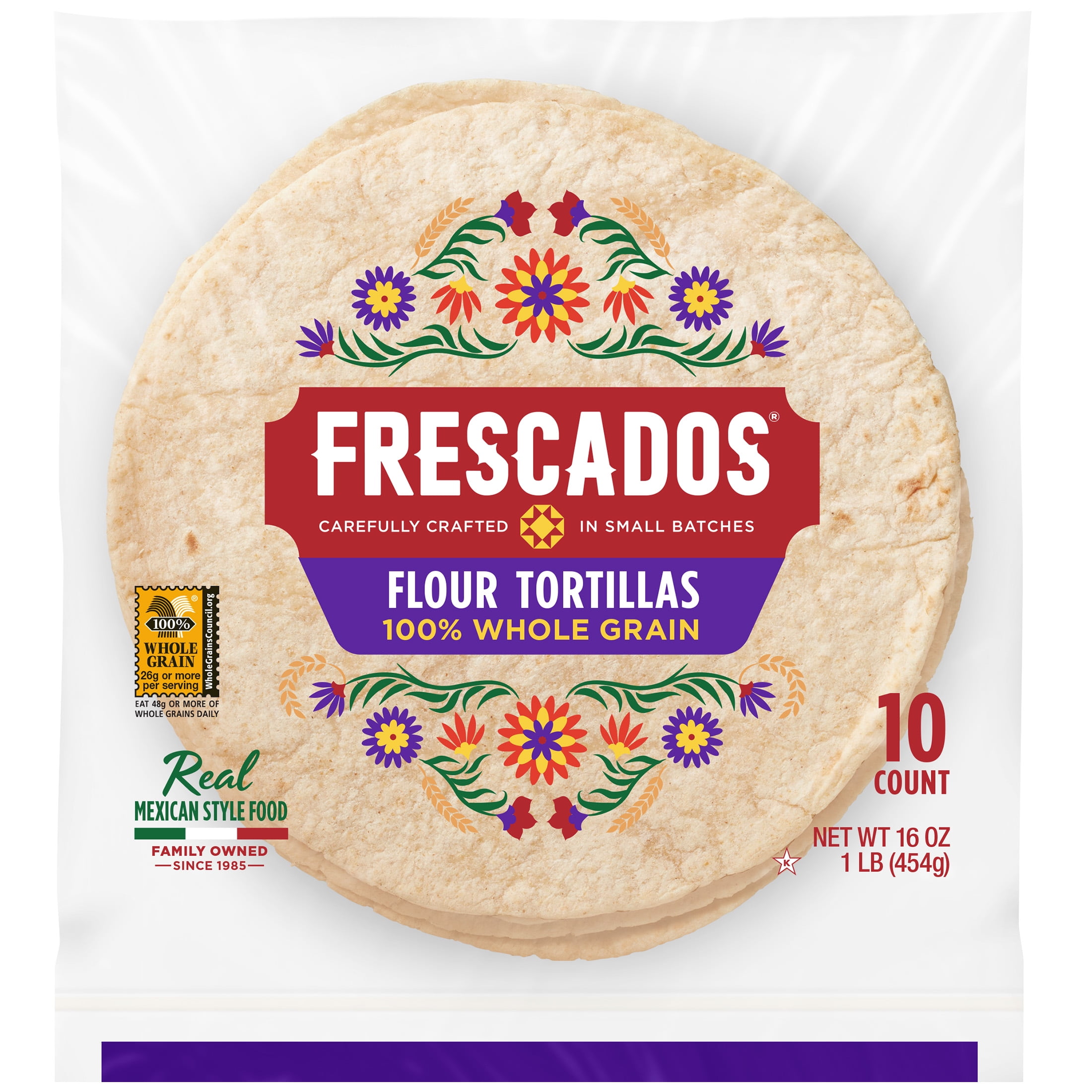 Frescados 100% Whole Grain Flour Tortillas, 8", 10 Ct. - Walmart.com