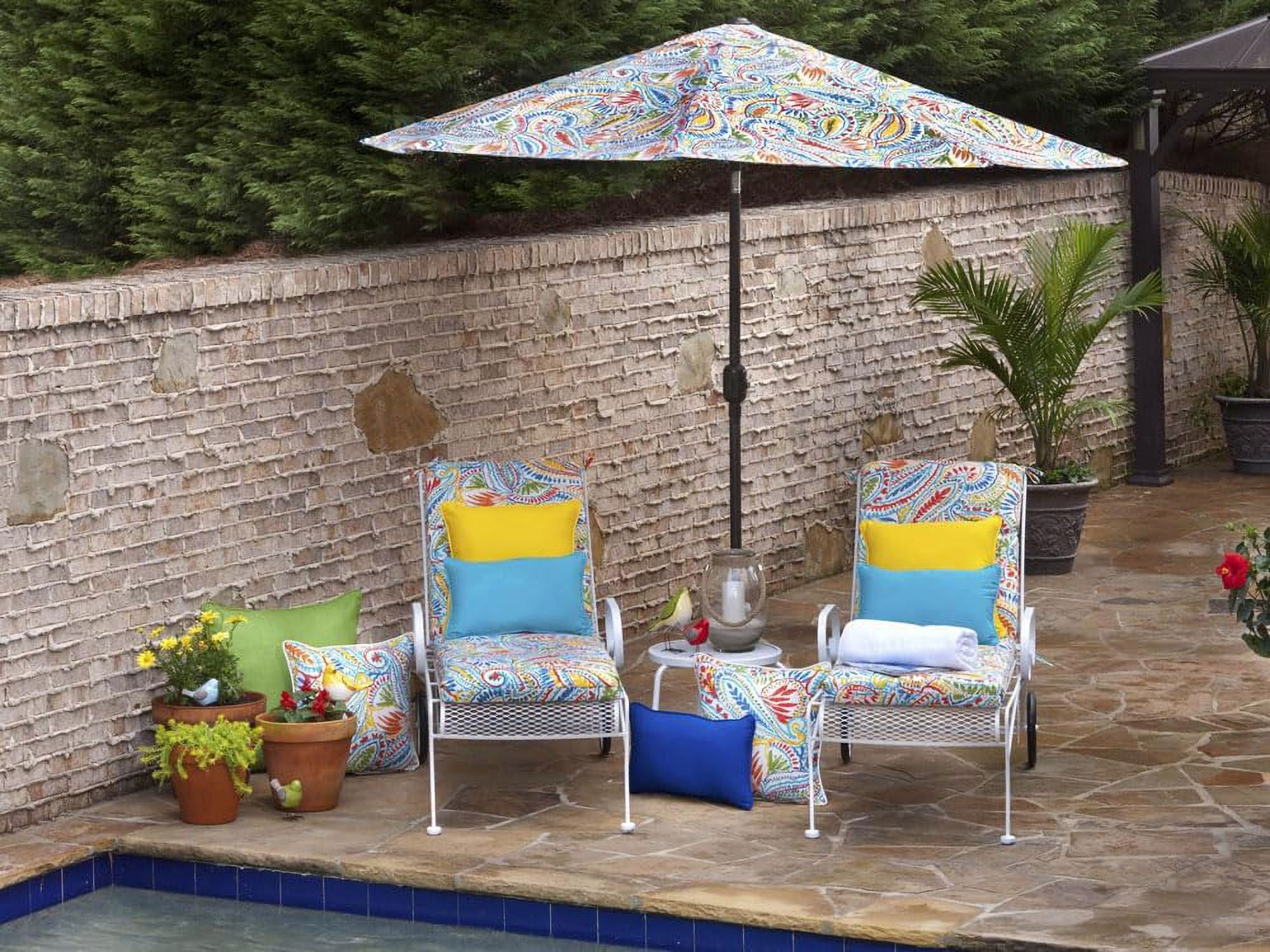 Fresco Solid Indoor/Outdoor Lumbar Pillow Plush Fill, Weather and Fade ...