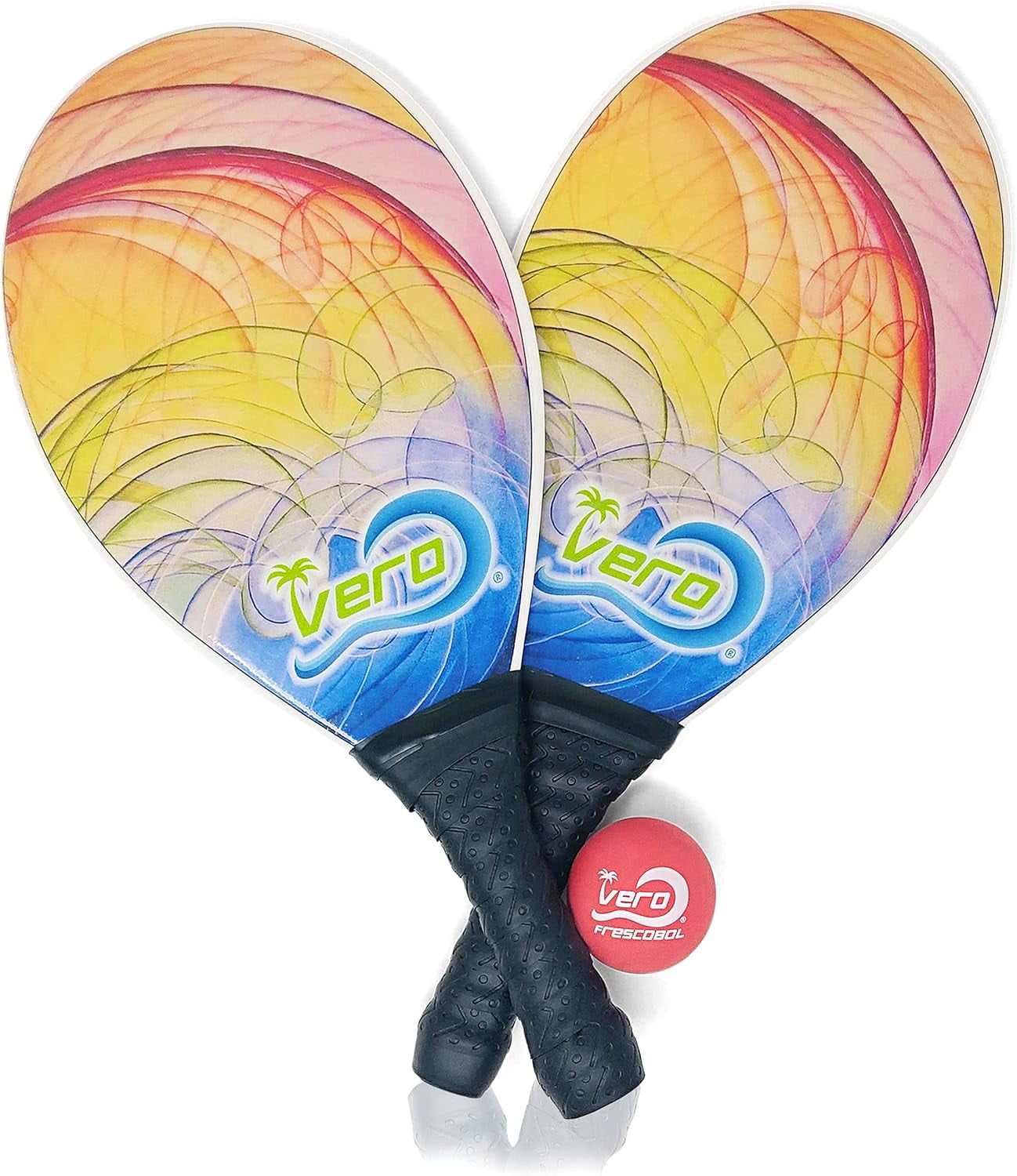 Frescobol Fiberglass Beach Paddle Ball Set, Official frescobol Ball ...