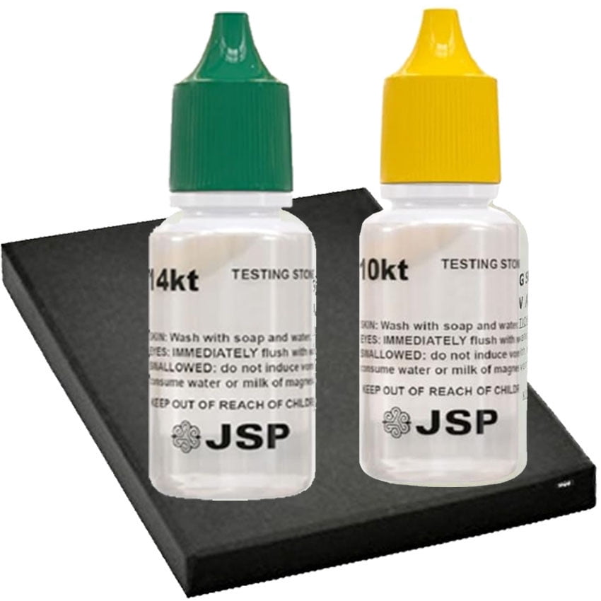 Fresh 10k 14k Gold Jewelry Test Acid Solution & Scratch Testing Stone ...