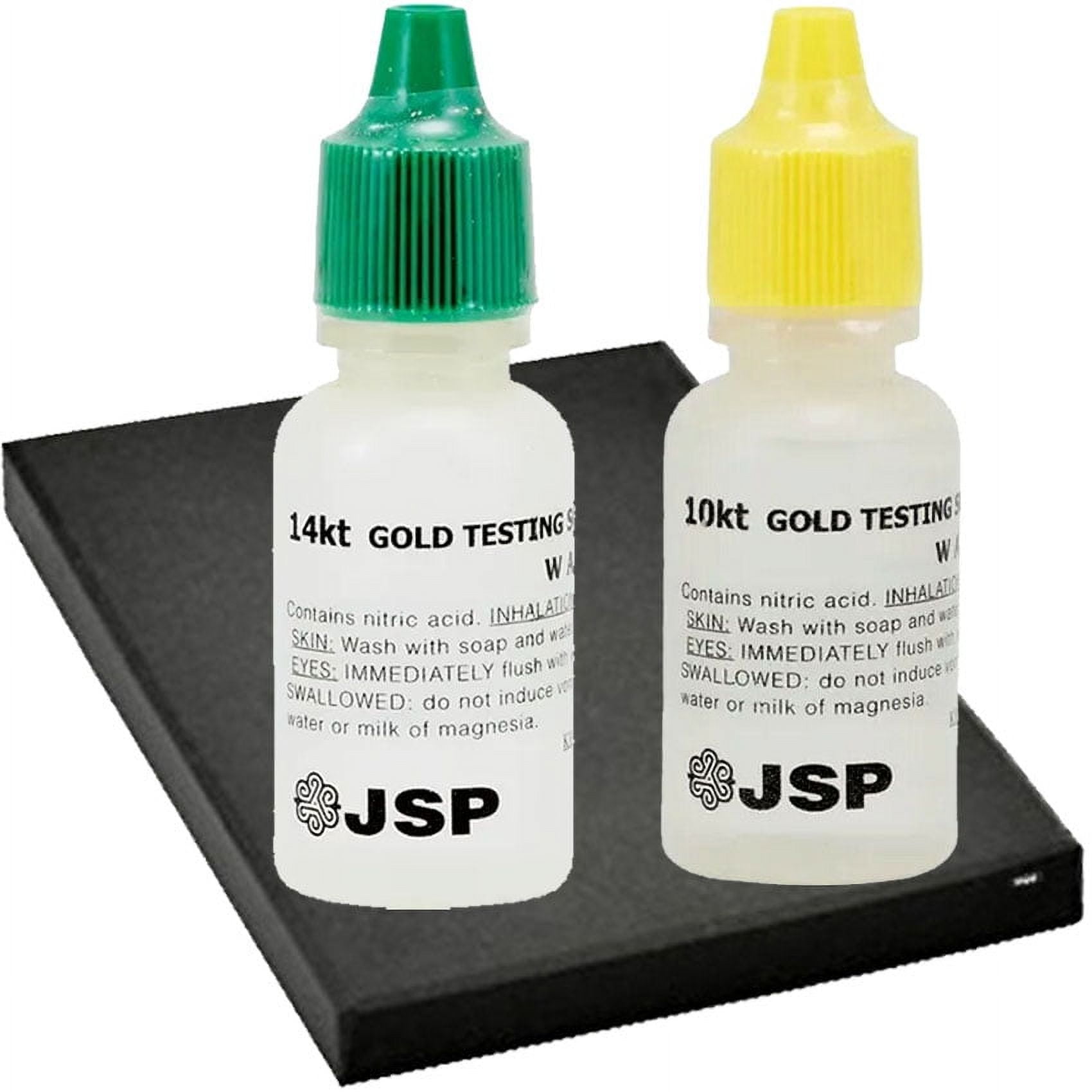Fresh 10k 14k Gold Jewelry Test Acid Solution & Scratch Testing Stone ...