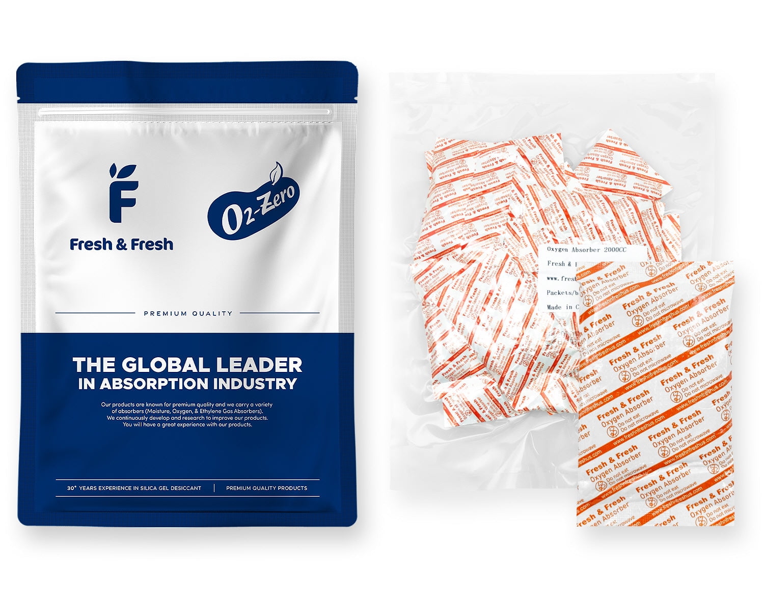 Fresh & Fresh (15 Packet) 2000cc Premium Oxygen Absorbers Packets for ...