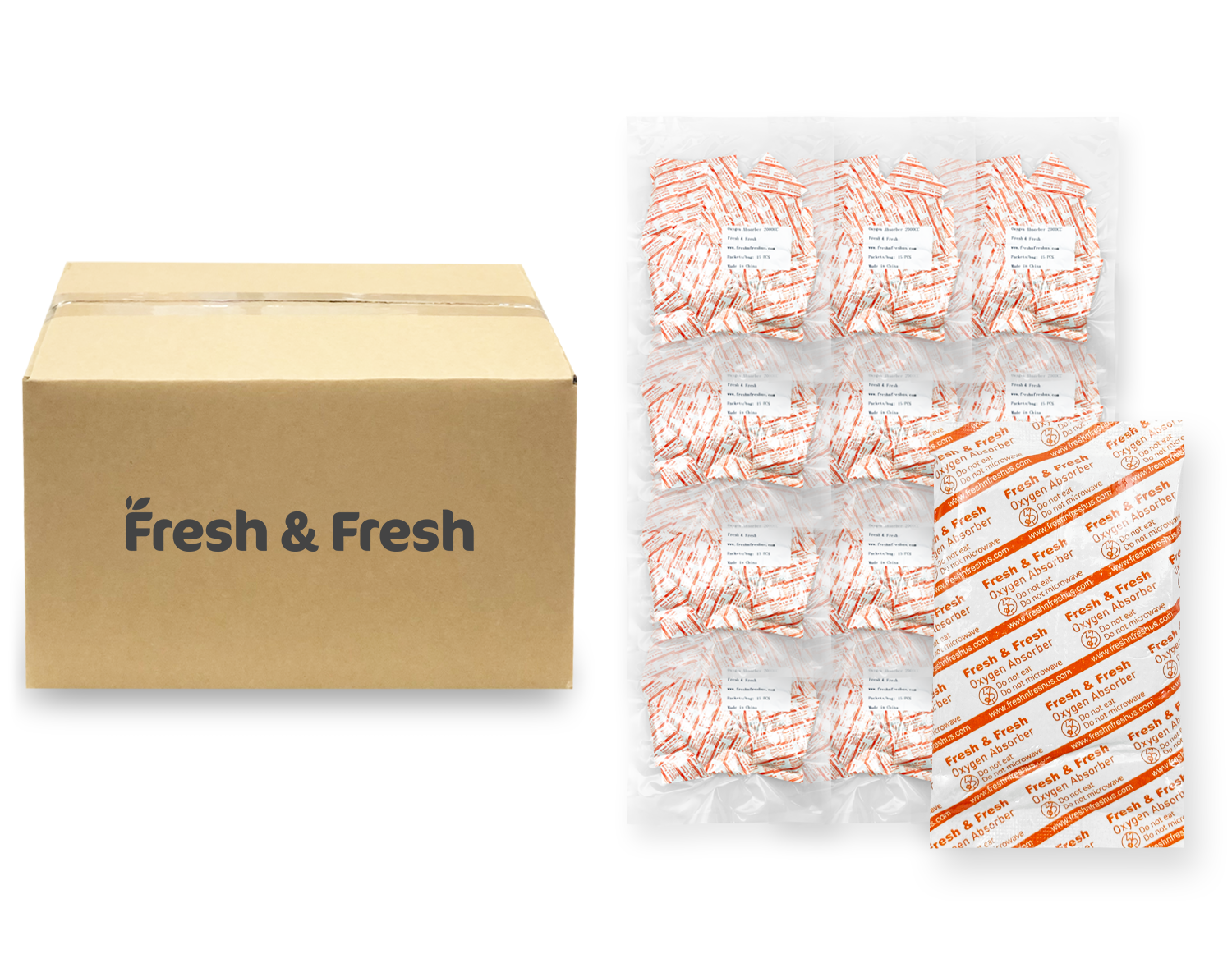 Fresh & Fresh (150 Packet) 2000cc Premium Oxygen Absorbers Packets for ...