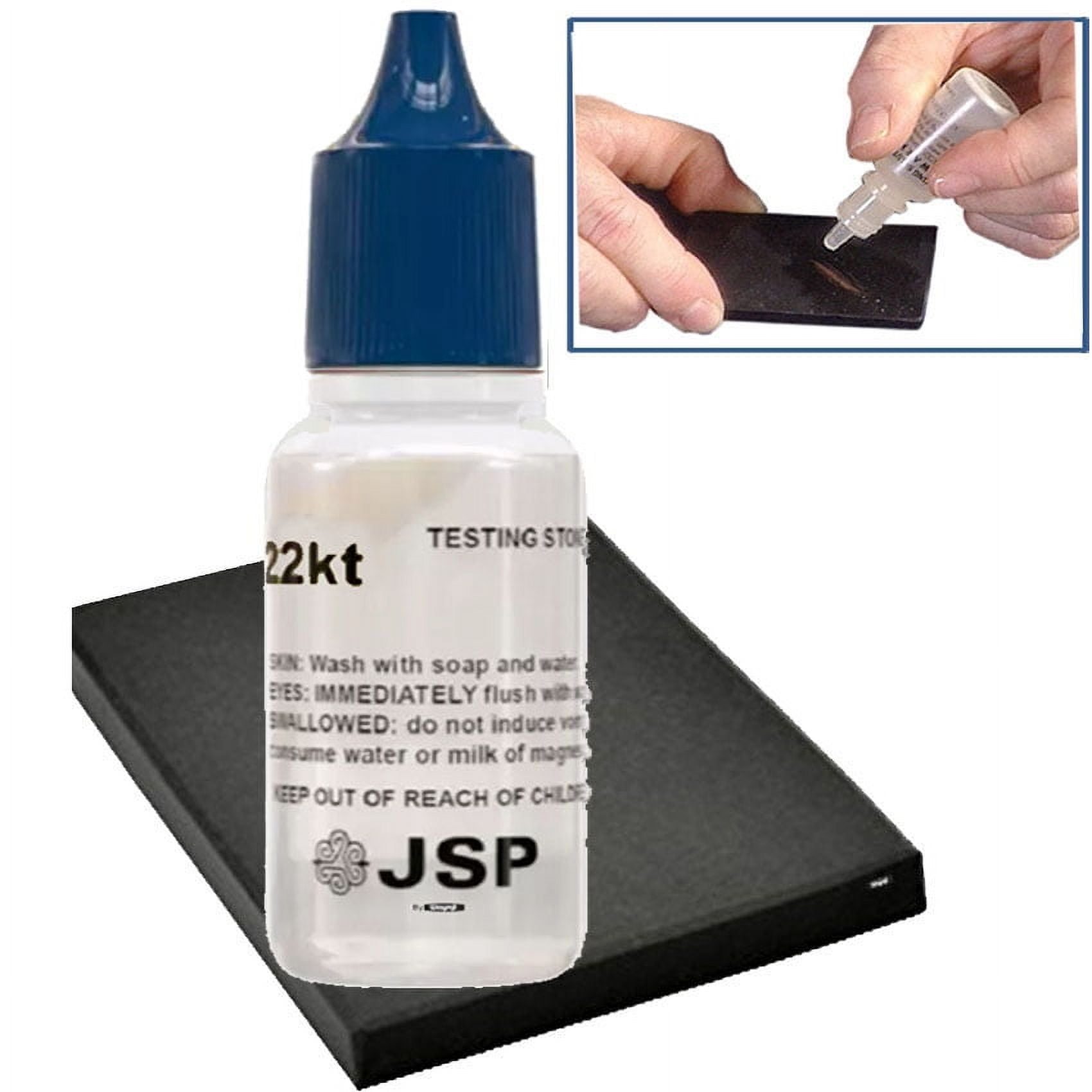 Fresh 22k Gold Acid Testing Solution & Scratch Test Stone 2"x1-1/2" Kit ...