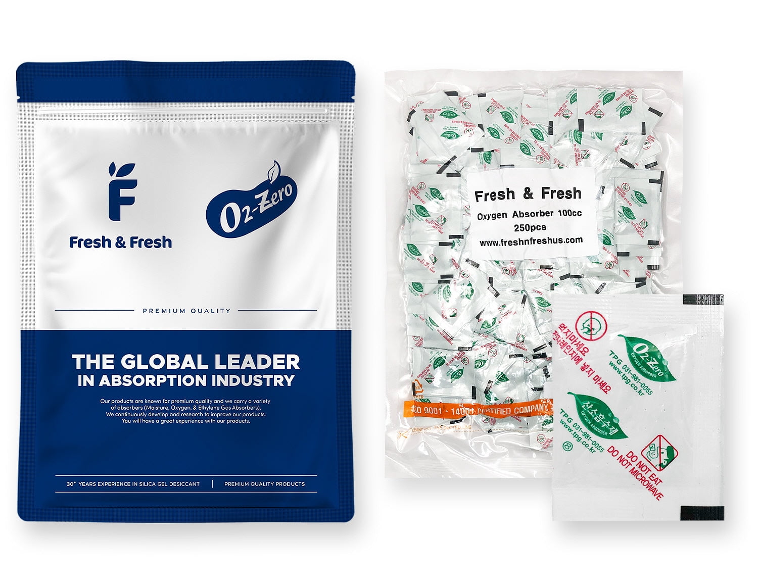 Fresh & Fresh (250 Packet) 100cc Premium Oxygen Absorbers Packets for ...