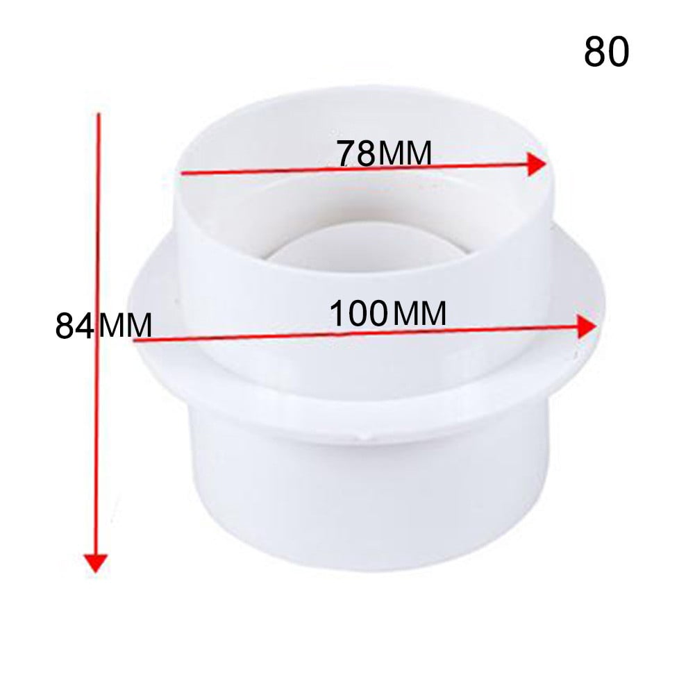 Fresh Air System Plastic Pipe Check Valve Bathroom One-Way Check Valve ...