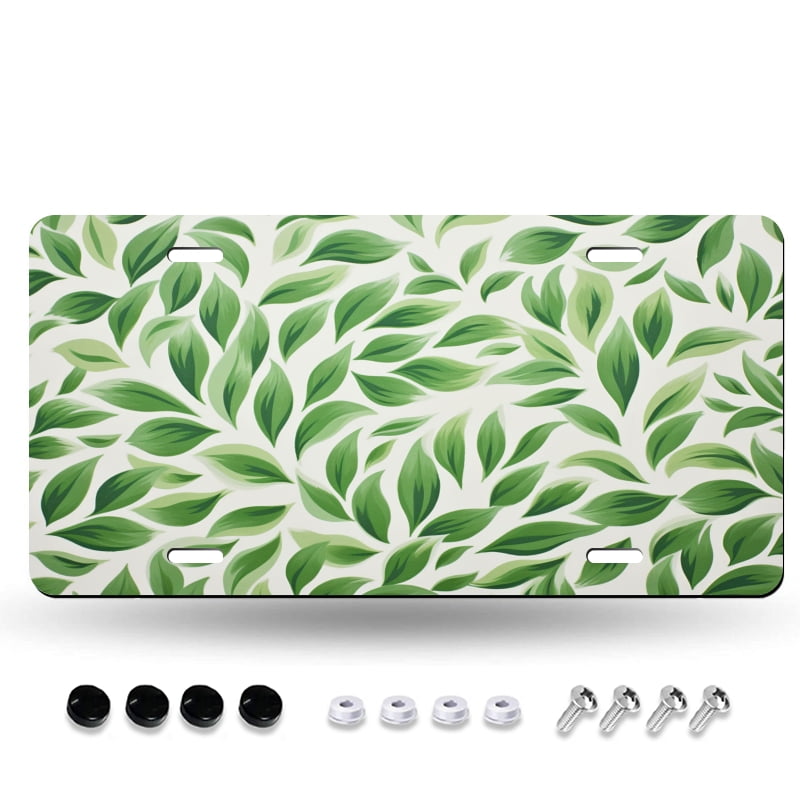 The Fresh Allure of a Nature - Inspired Leaf Design License Plate Frame ...