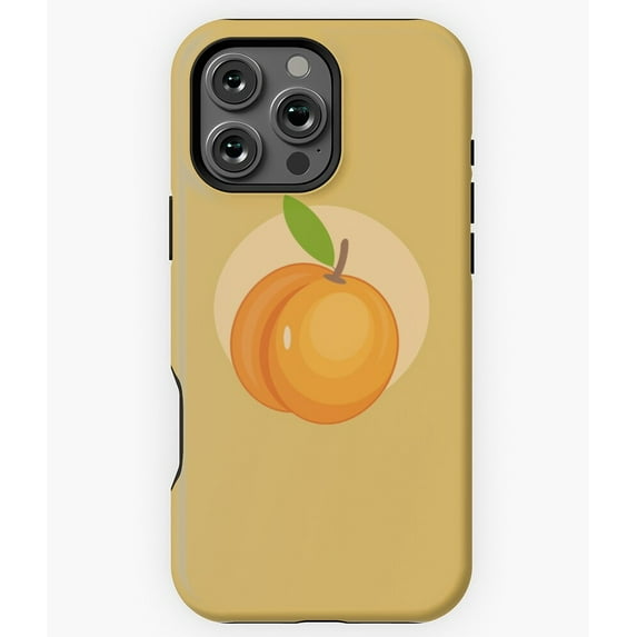 Fresh Apricot with Green Leaf Art N8301 Phone Case for iPhone 17 16 15 ...
