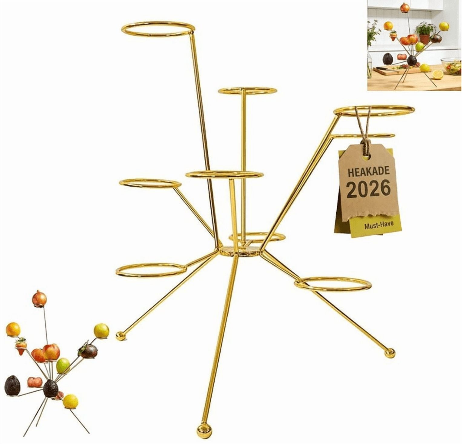 Fresh Arrival!Exploding Fruit Bowl, Creative Metal Home Decor Produce ...