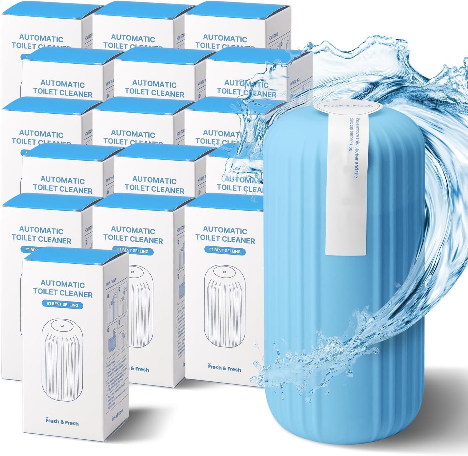 Fresh & Fresh Automatic Toilet Bowl Cleaners(Sky Blue) - 16 Bottles ...