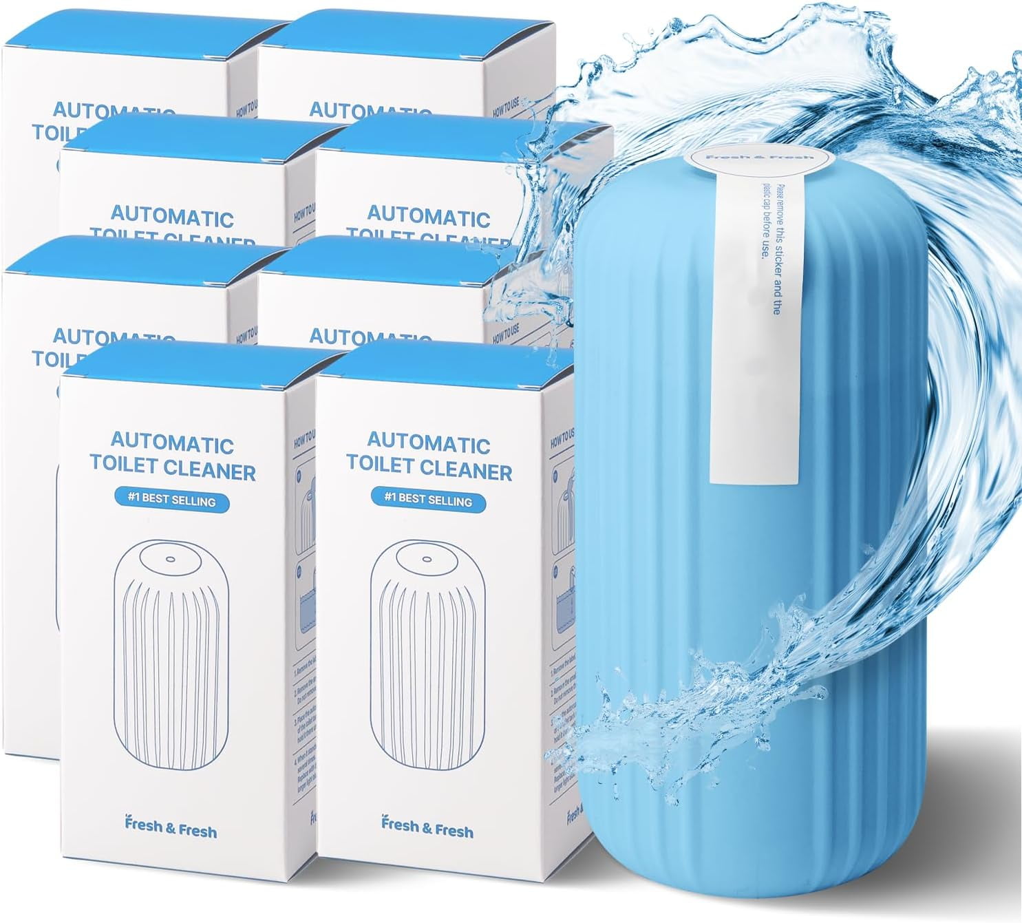 Fresh & Fresh Automatic Toilet Bowl Cleaners(Sky Blue) - 8 Bottles(UPTO ...