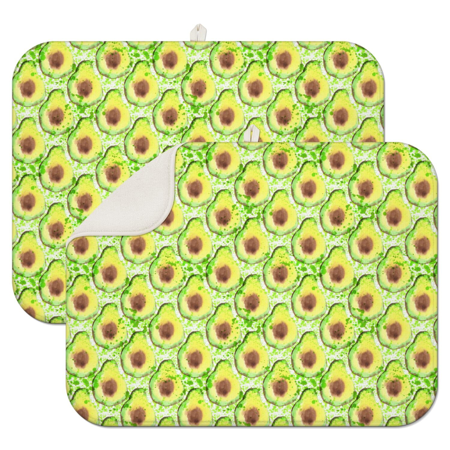 Fresh Avocado Coffee Mat – Microfiber Spill Mat with Aesthetic Green ...