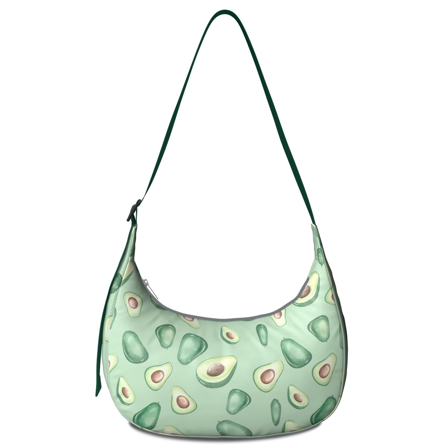 Fresh Avocados Pattern Nylon Shoulder Bag for Women, Green Fruit ...