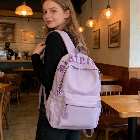 Fresh Backpack for Men and Women, Large Capacity Embroidered School Bag ...