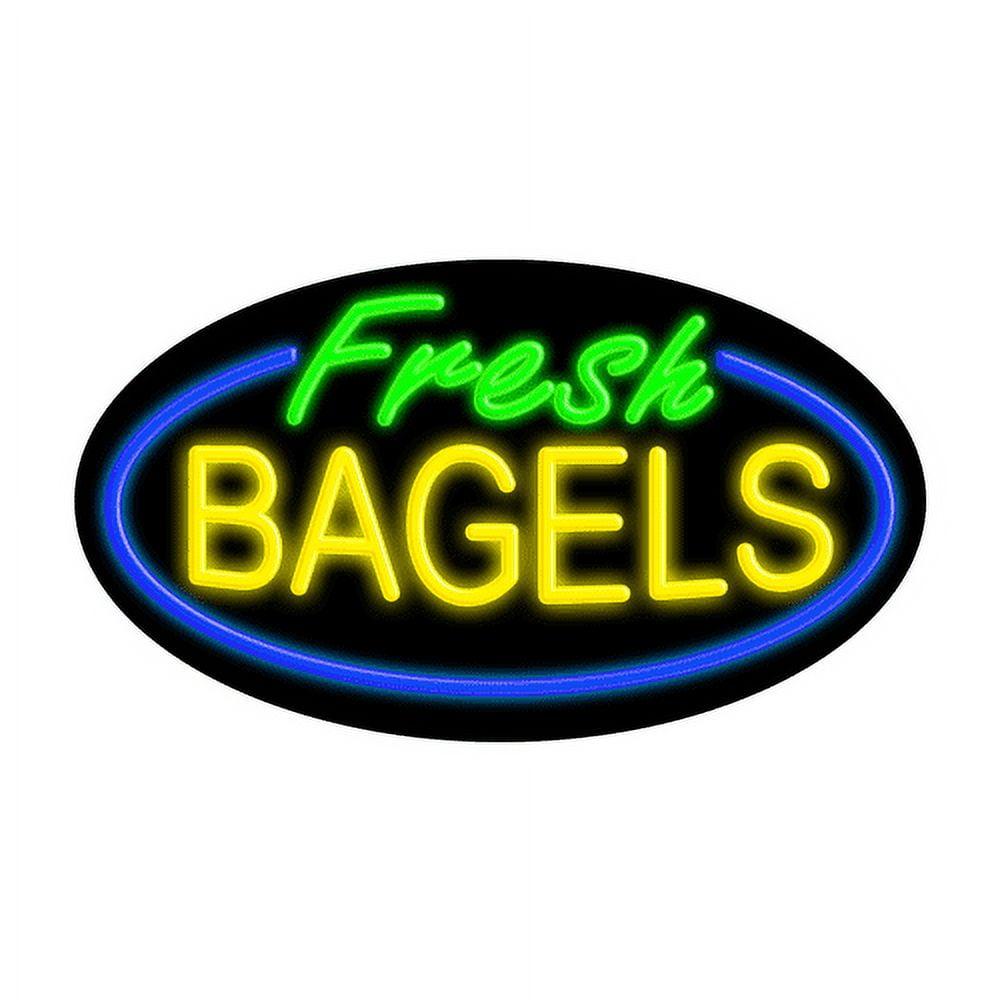 Fresh Bagels-Glass Neon Sign Made in USA - Walmart.com