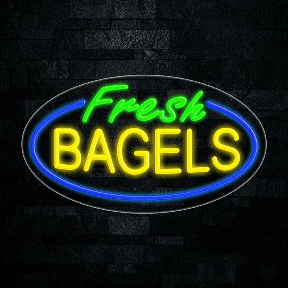 Fresh Bagels LED Neon Sign 28"L x 16"H #34423 - Walmart.com