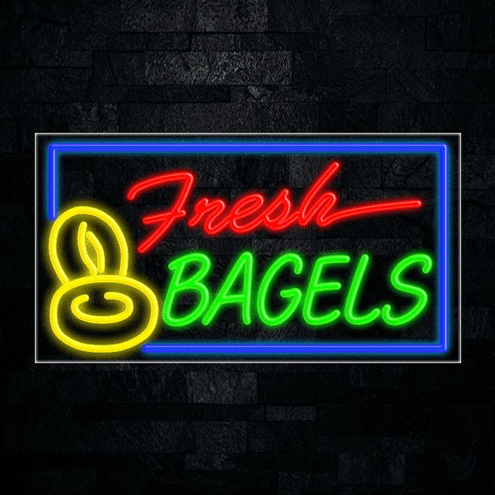 Fresh Bagels-LED Neon Sign 33"L x 18"H #30453 - Walmart.com