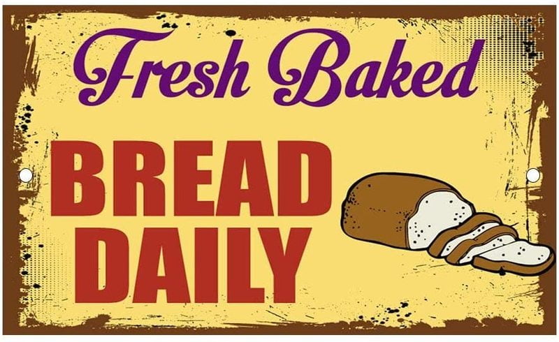 Fresh Baked Bread Daily Vintage Tin Metal Sign Pub Club Cafe Bar Home ...