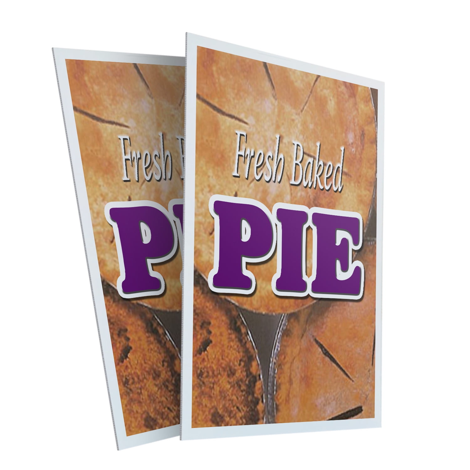 Fresh Baked Pie (2-PACK) 24" x 36" Plastic Signs | Sign Insert 4mm ...