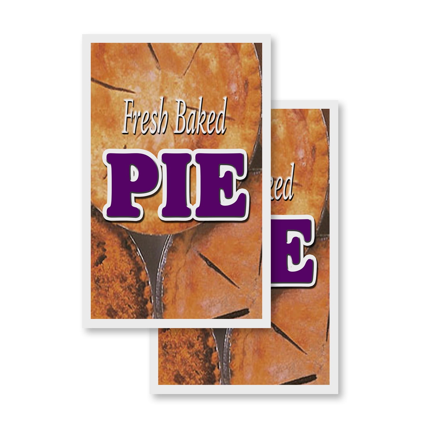Fresh Baked Pie (2-PACK) 24" x 36" Vinyl Decals | Sign Insert Peel ...