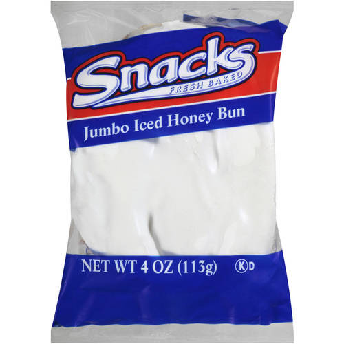 Fresh Baked Snacks Jumbo Iced Honey Bun, 4 oz - Walmart.com