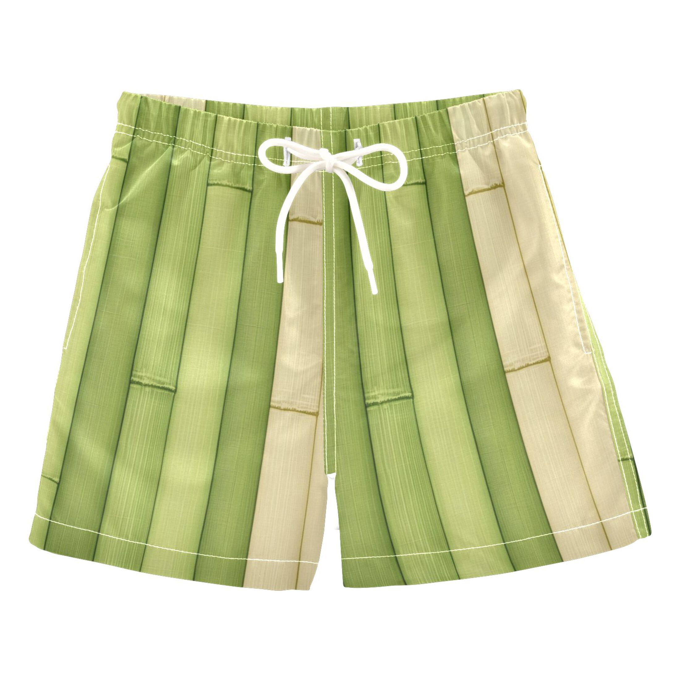 Fresh Bamboo Texture Boys' Swim Trunks Beach Pool Shorts Quick Dry Soft ...