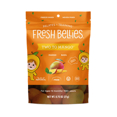 (2 pack) Fresh Bellies - Two to Mango & Basil Freeze Dried Snacks for ...