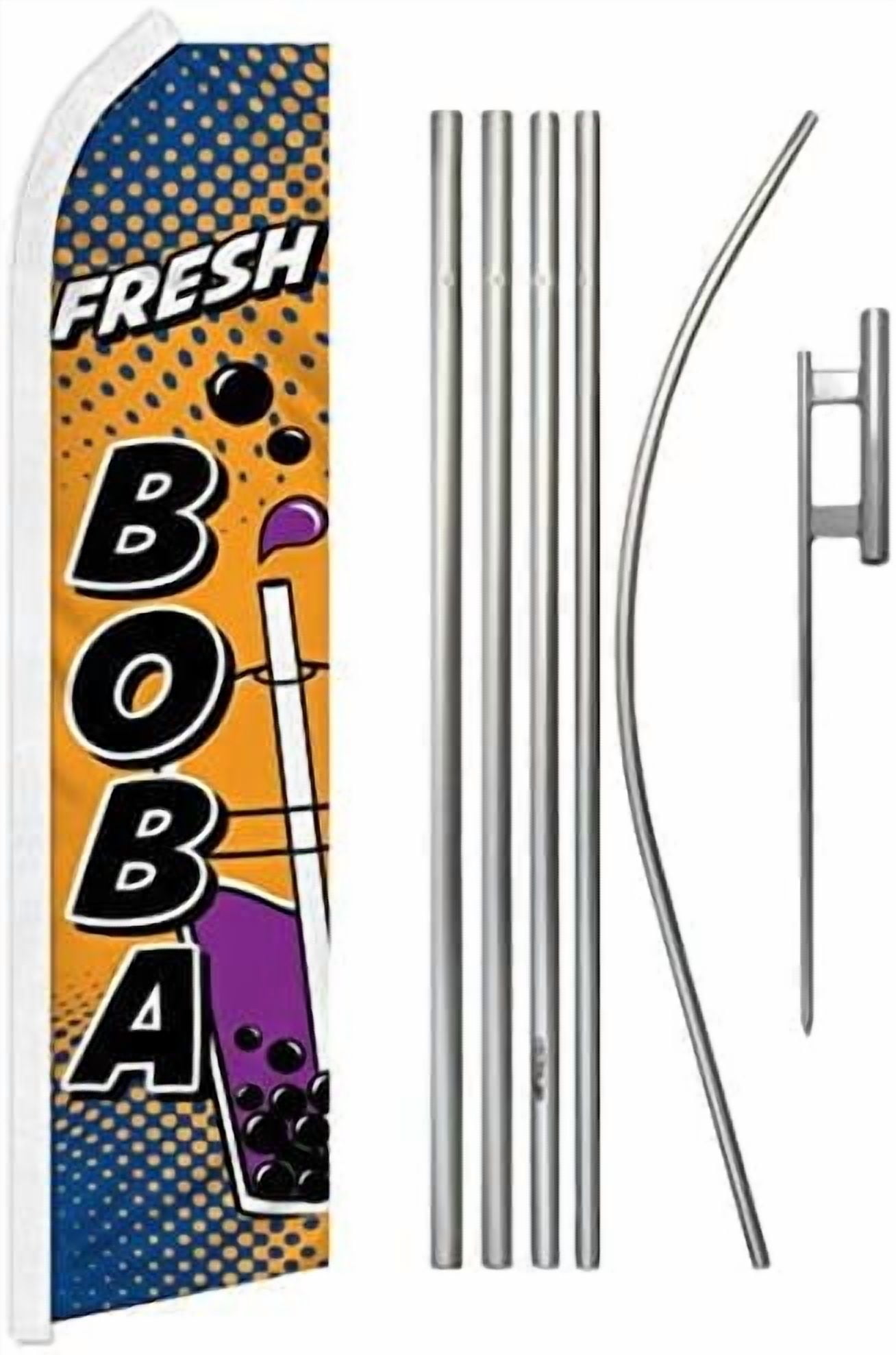 Fresh Boba Super Flag & Pole Kit (1)$$Garden & Patio - Walmart.com