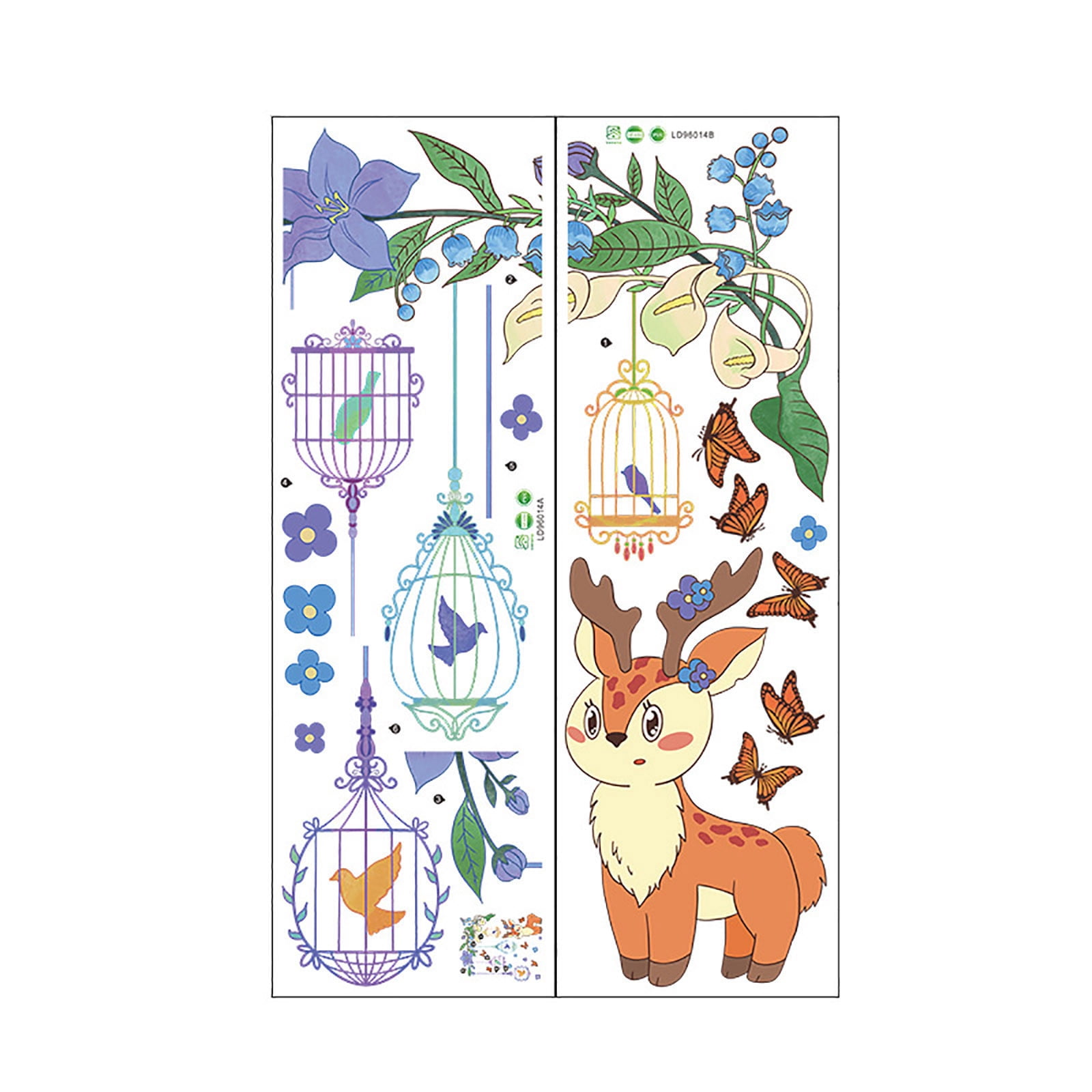 Fresh Branch Cage Deer Childrens Room Kindergarten Home Decoration Wall ...