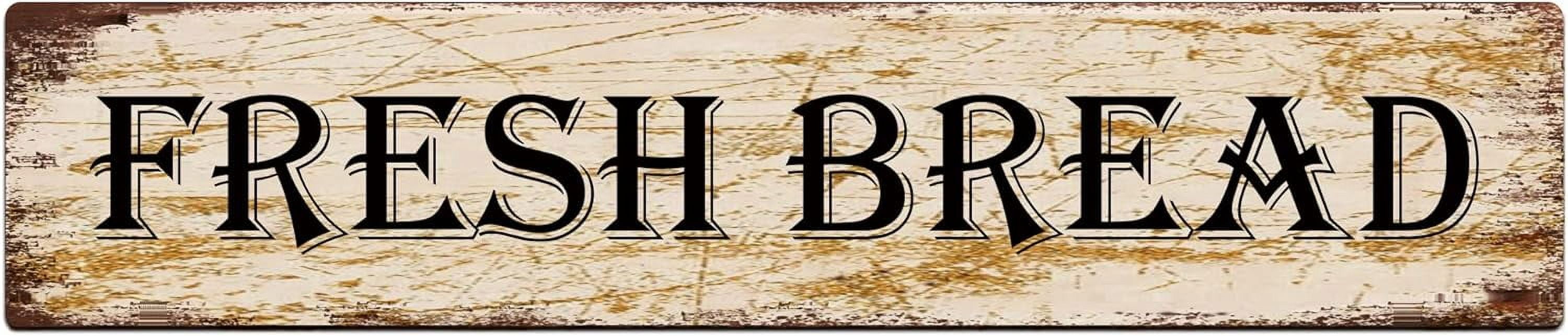 Fresh Bread Vintage Signs Retro Tin Signs Aluminum Sign for Kitchen ...