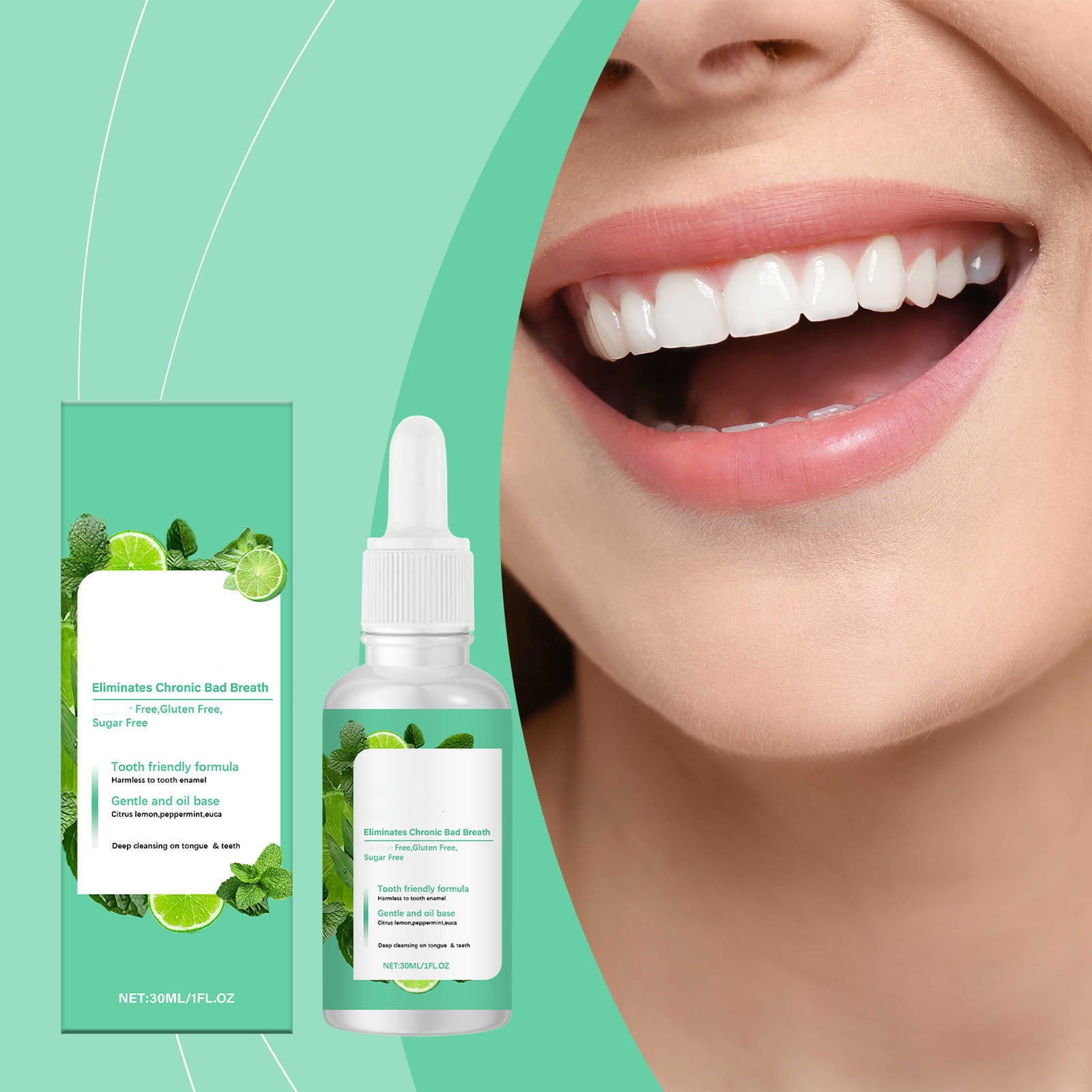 Fresh Breath Mouthwash Spray, Portable 30ml Oral Rinse for Daily Use, Minty Fresh Aroma, Travel ...