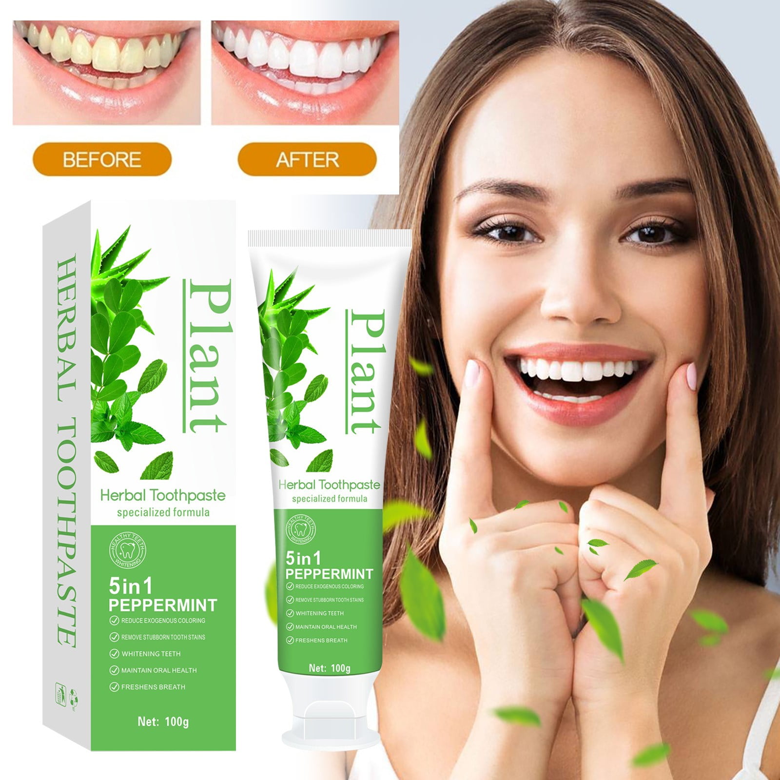 Fresh Breath Whitening Aloe Vera Toothpaste, Yellowing Stain Removal ...