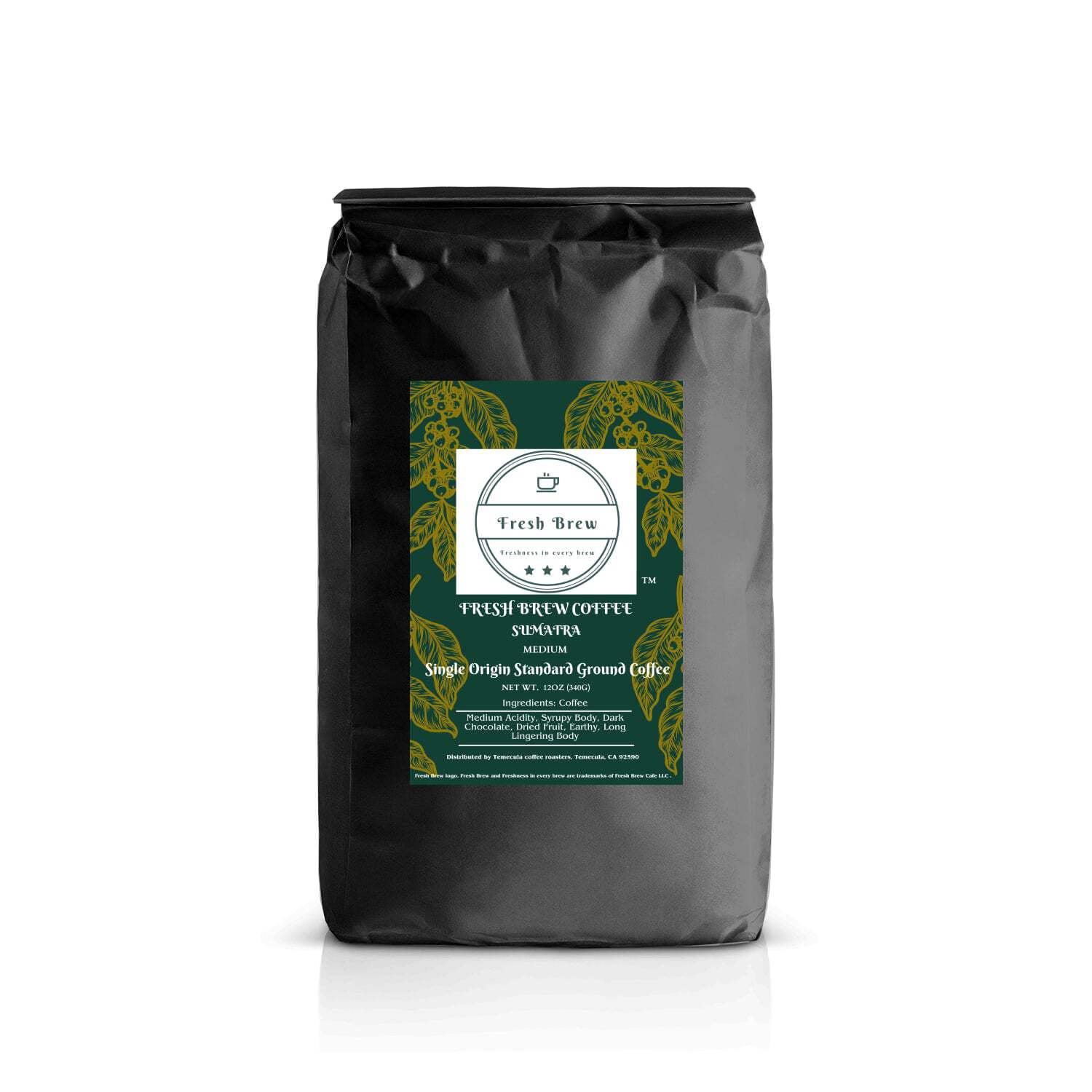 Fresh Brew Coffee Sumatra 12oz Standard Coffee - Walmart.com