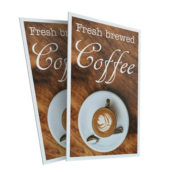 Fresh Brewed Coffee (2-Pack) 24 Inch x 36 Inch Plastic Signs | Sign ...