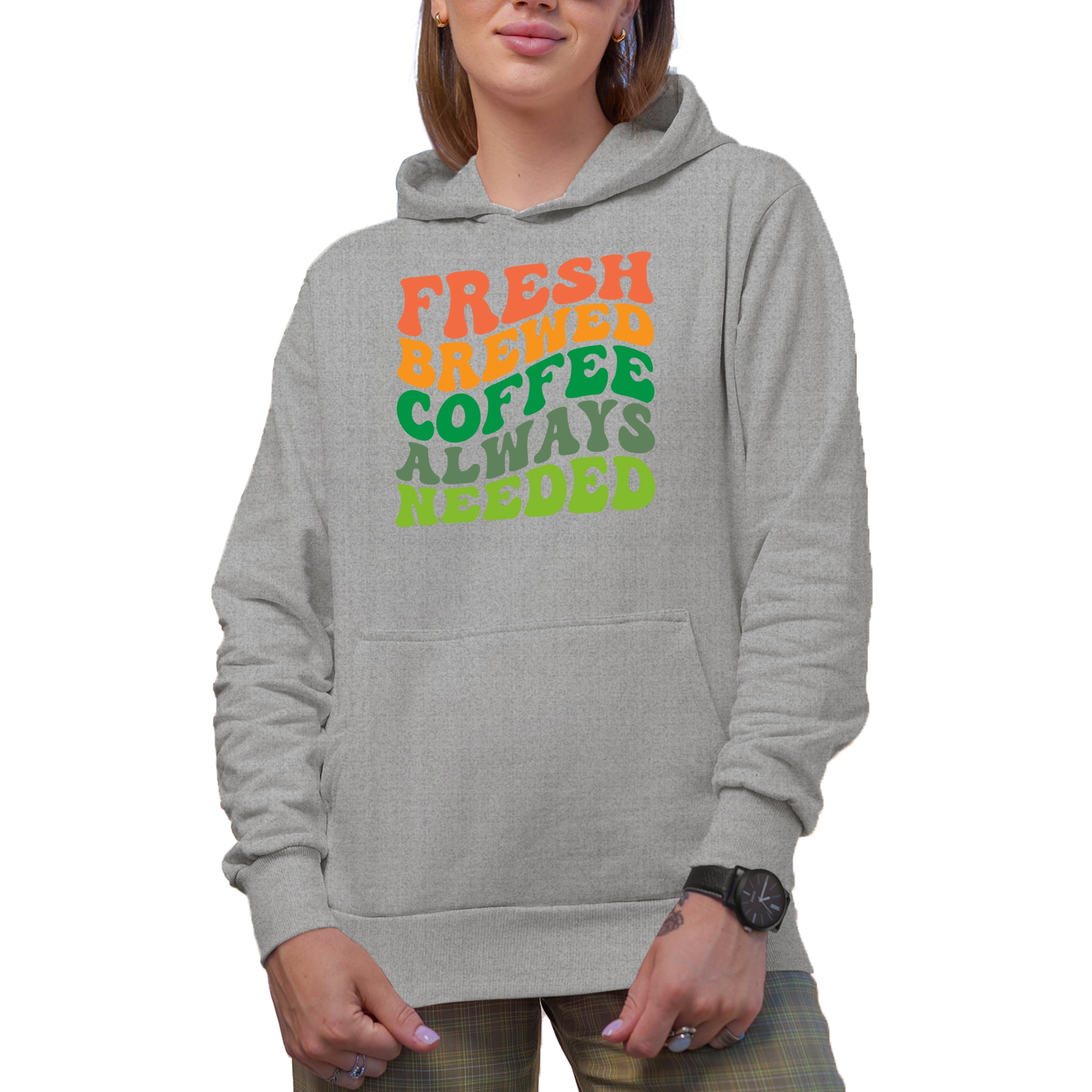 Fresh Brewed Coffee Always Needed, Groovy Retro Wavy Text Merch Gift ...