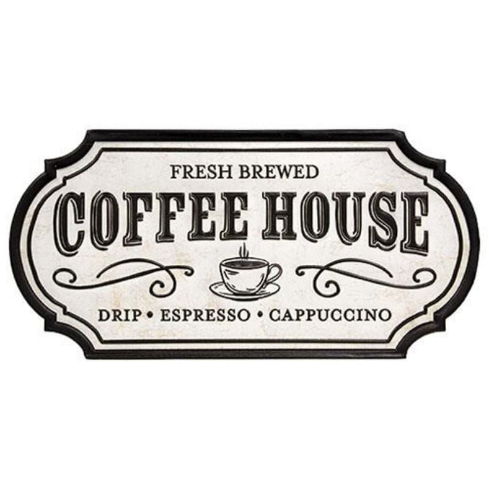 Fresh Brewed Coffee House Metal Sign - Walmart.com