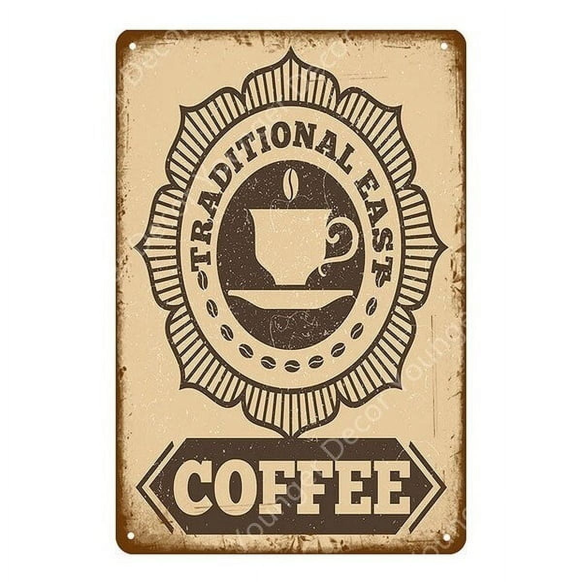 Fresh Brewed Coffee Metal Signs Loyns Tea Mocha Poster For Bar Pub ...
