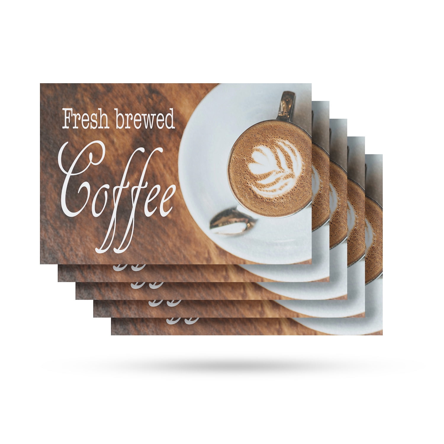 Fresh Brewed Coffee Vinyl Decal 5 Pack of 24 Inch x 36 Inch ...