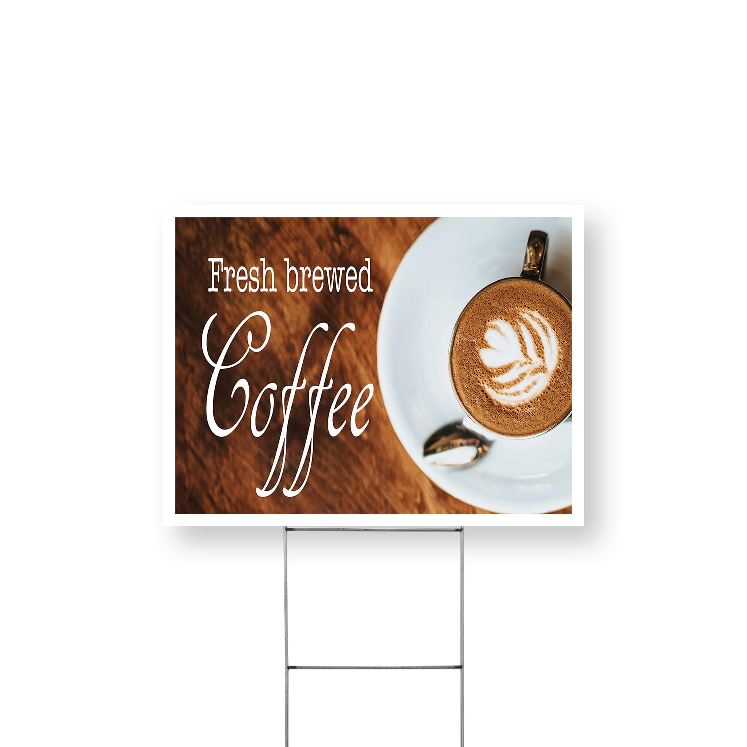 Fresh Brewed Coffee Yard Sign 18 Inch x 24 Inch Single Sided ...