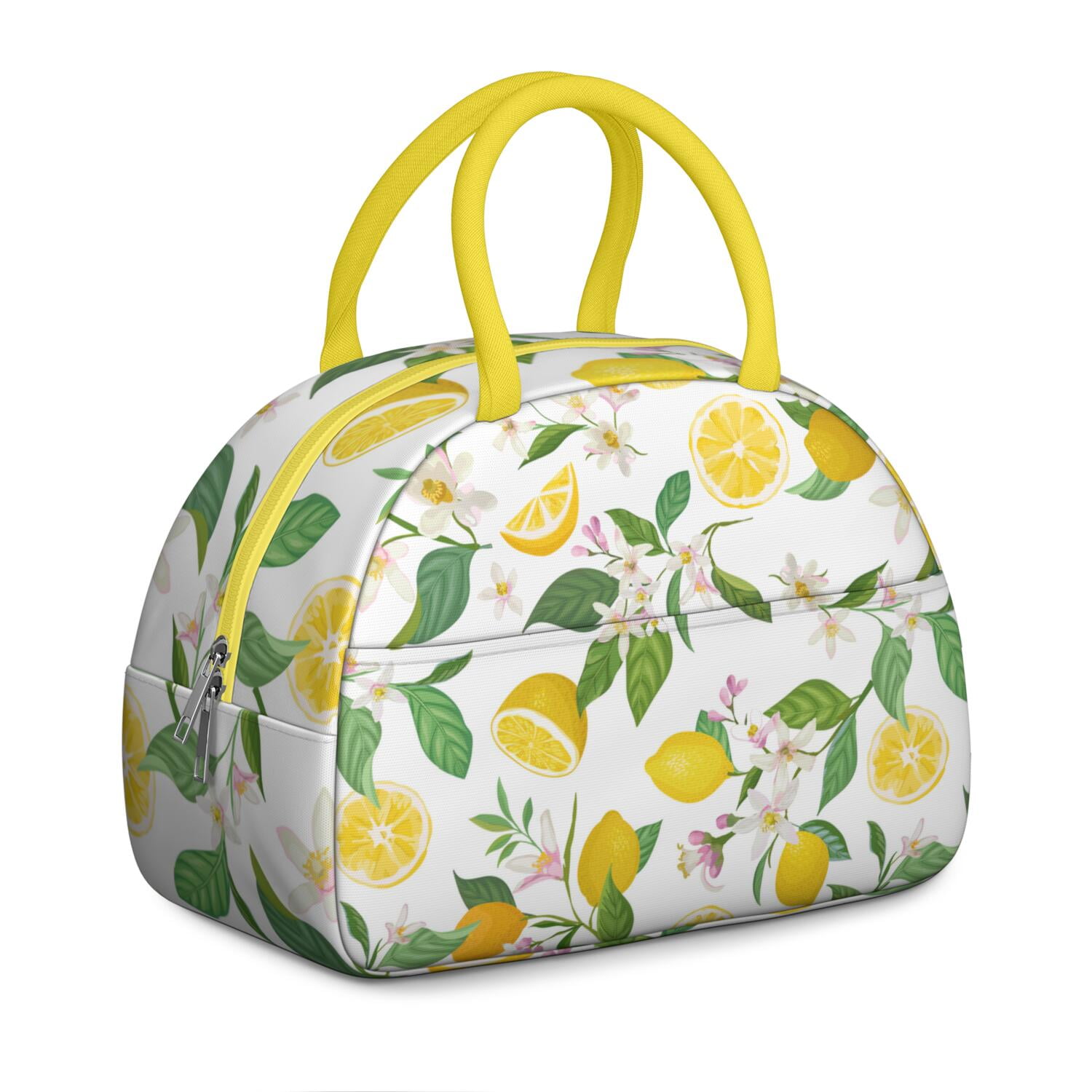 Fresh & Bright Lemon Lunch Tote – Reusable Insulated Lunch Bag with ...