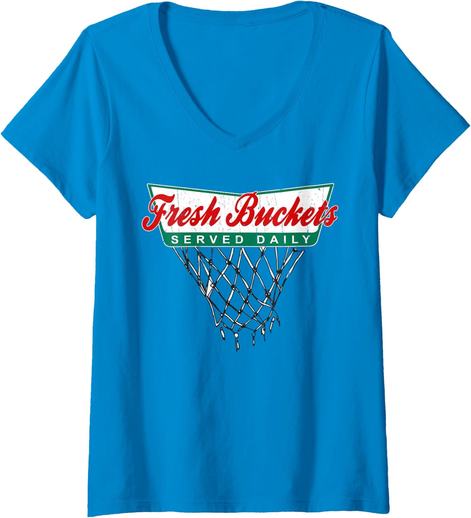 Fresh Buckets Served Daily Tee - Funny Basketball Player Bball Design ...