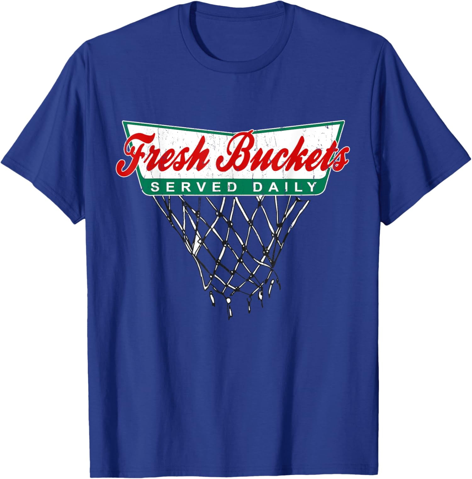 Fresh Buckets Served Daily Tee - Funny Basketball Player Bball Design ...