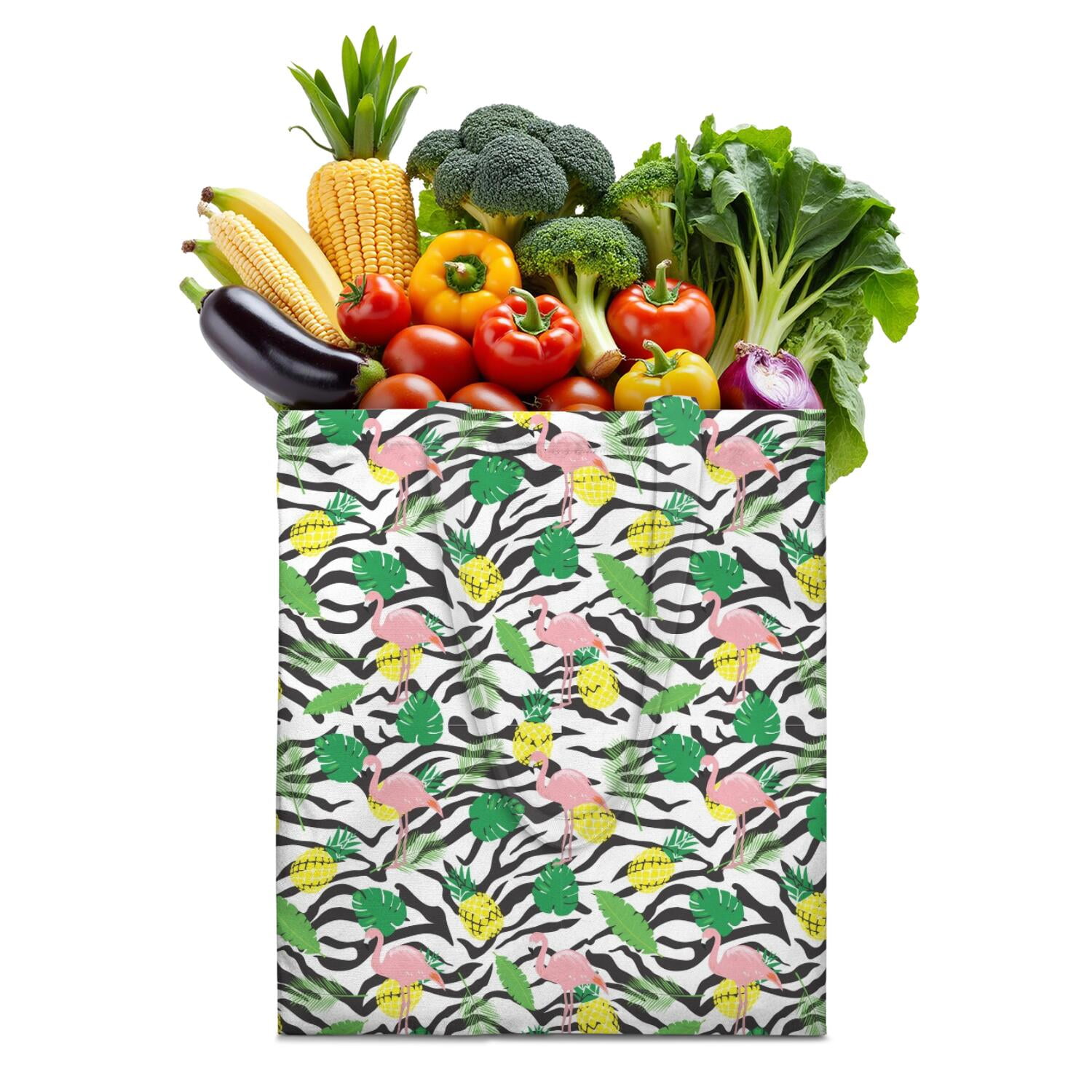 Fresh Canvas Tote Bag – Pineapple Hawaiian Tropical Fruit Summer Yellow Golden Exotic Pattern ...