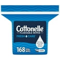 Fresh Care Flushable Wet Wipes, Adult Wet Wipes, 1 Refill Pack, 168 ...