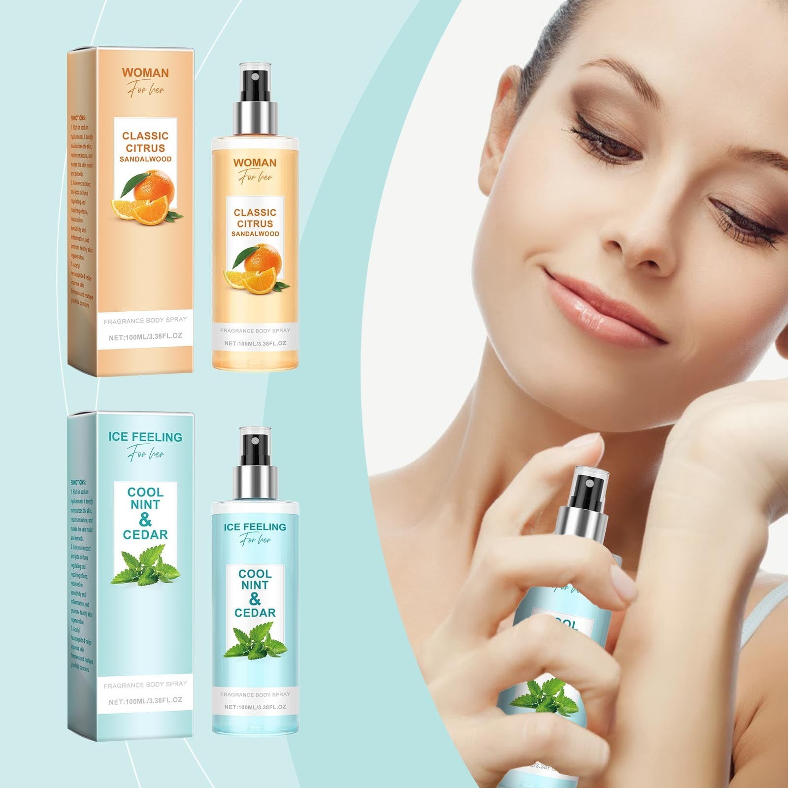 Fresh Cedar Perfume Spray Long-Lasting Fragrance Mist, Clean Woody ...